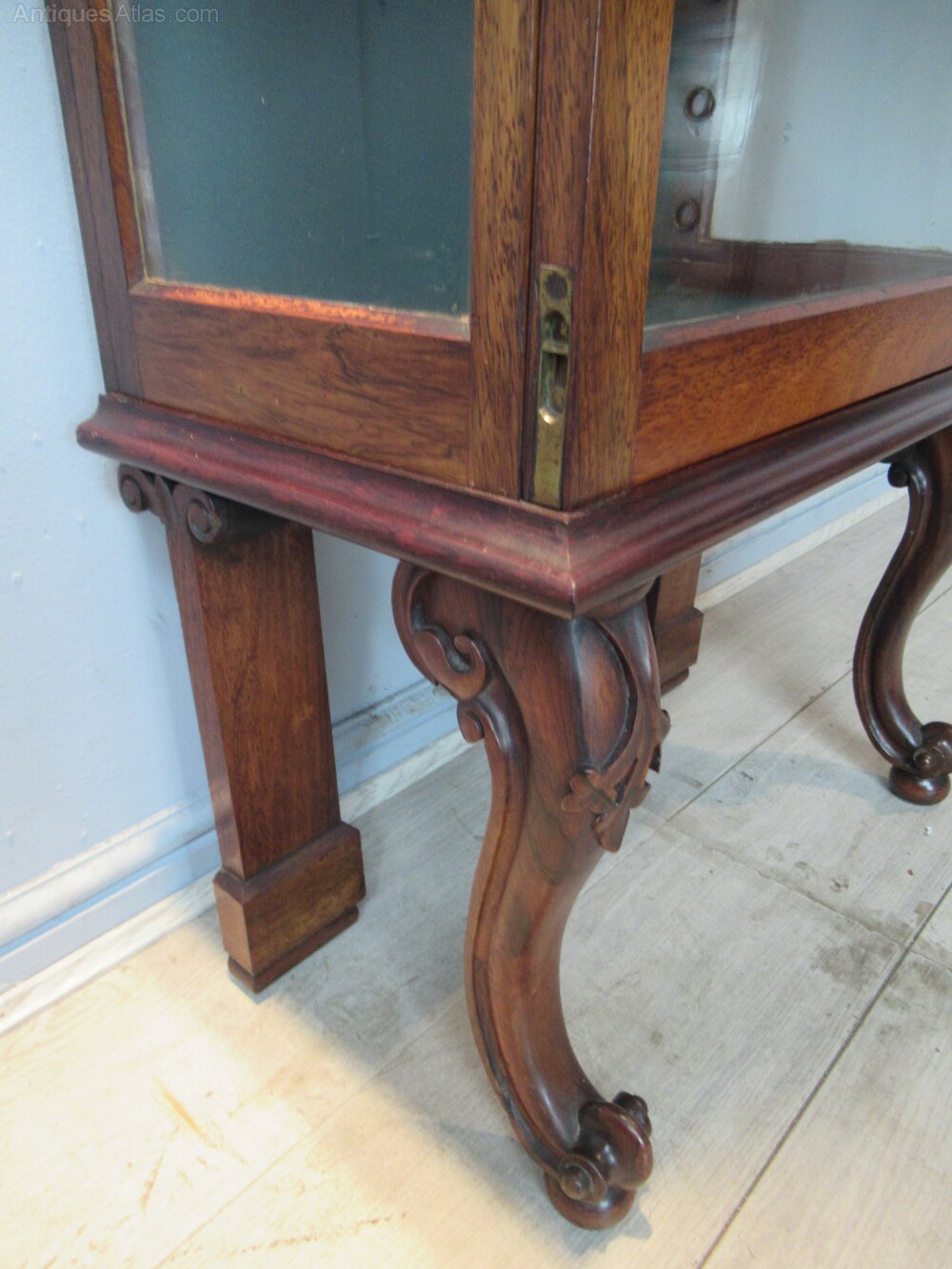 Victorian Slim Size Showcase / Display Cabinet as350a2274 - Antiques Atlas