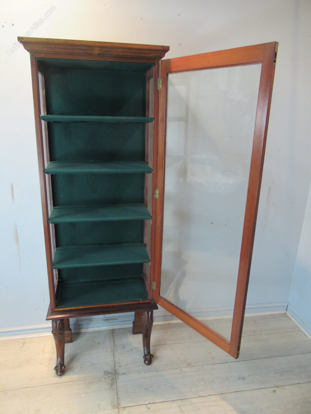 Victorian Slim Size Showcase / Display Cabinet as350a2274 - Antiques Atlas
