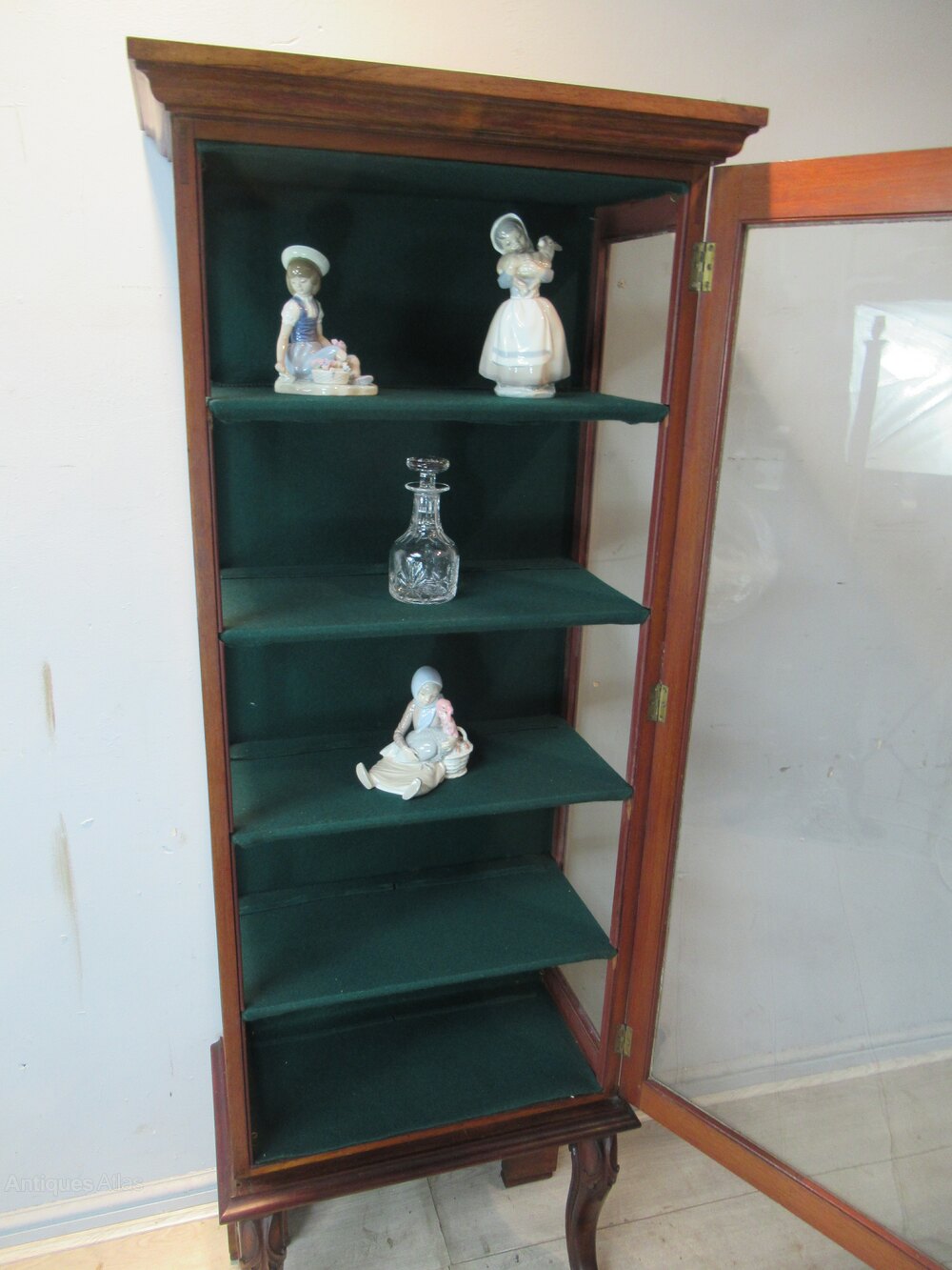 Victorian Slim Size Showcase / Display Cabinet as350a2274 - Antiques Atlas
