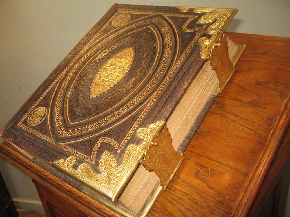 Antiques Atlas - Victorian Brass And Leather Bound Bible
