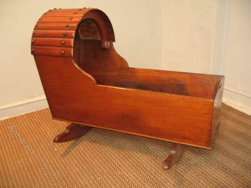 Victorian Period Mahogany Rocking Crib - Antiques Atlas