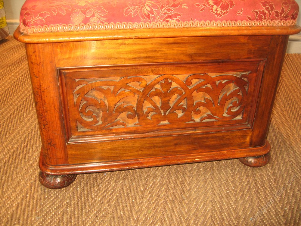 Victorian Walnut Box Ottoman - Antiques Atlas