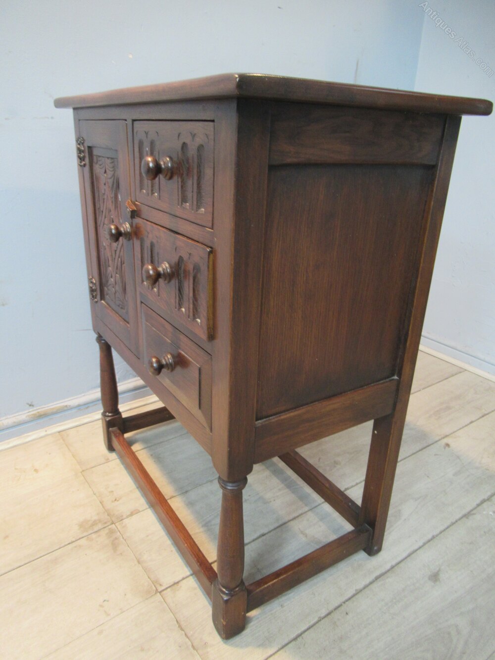 Antiques Atlas - Carved Oak Small Size Side Cabinet as350a2246