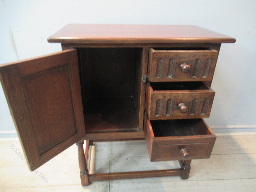 Antiques Atlas - Carved Oak Small Size Side Cabinet as350a2246