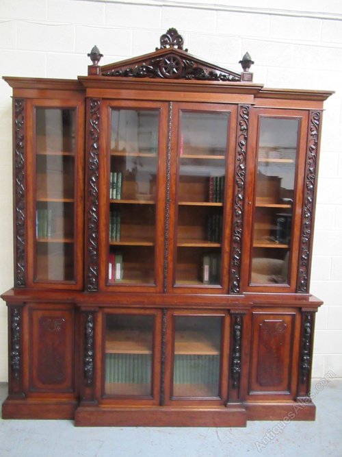 Impressive Large 19th Century Mahogany Bookcase - Antiques Atlas