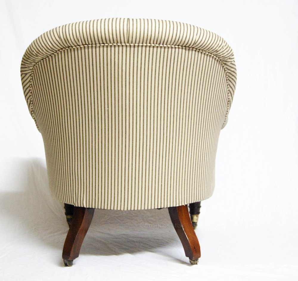 Early Victorian Upholstered Tub Chair - Antiques Atlas