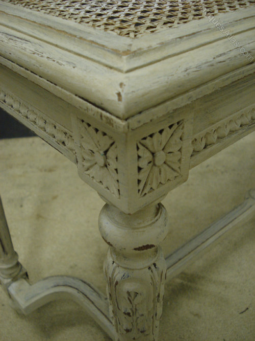 Antique French Cane Stool - Antiques Atlas