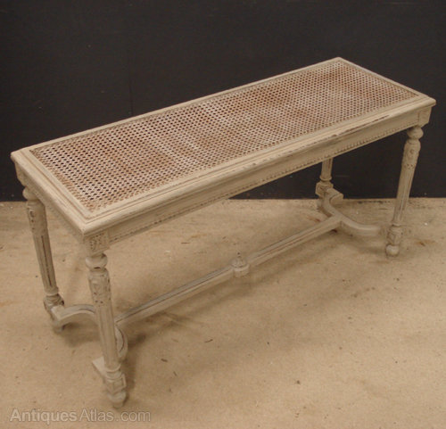 Antique French Cane Stool - Antiques Atlas