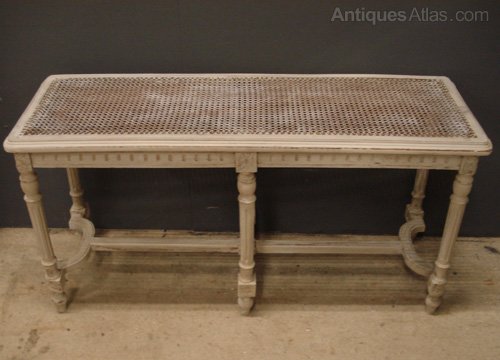 French Painted Cane Stool - Antiques Atlas