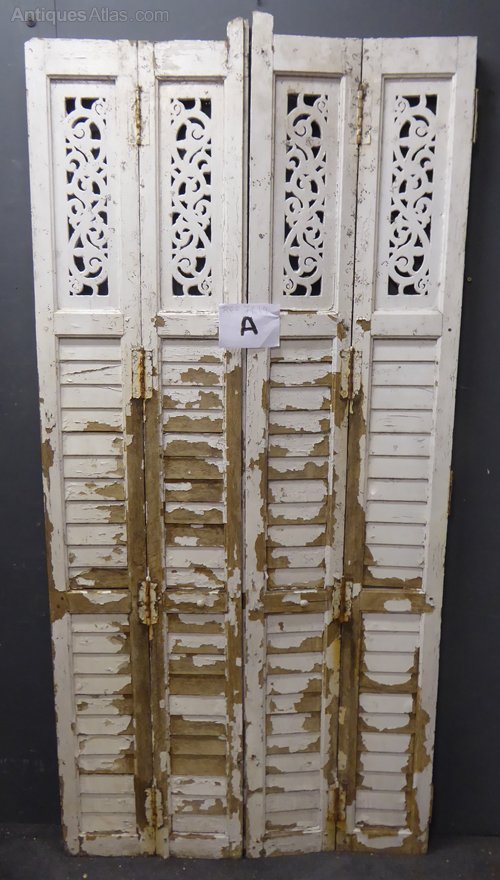 Antiques Atlas - Pair Of Antique French Shutters (4 Prs Available)