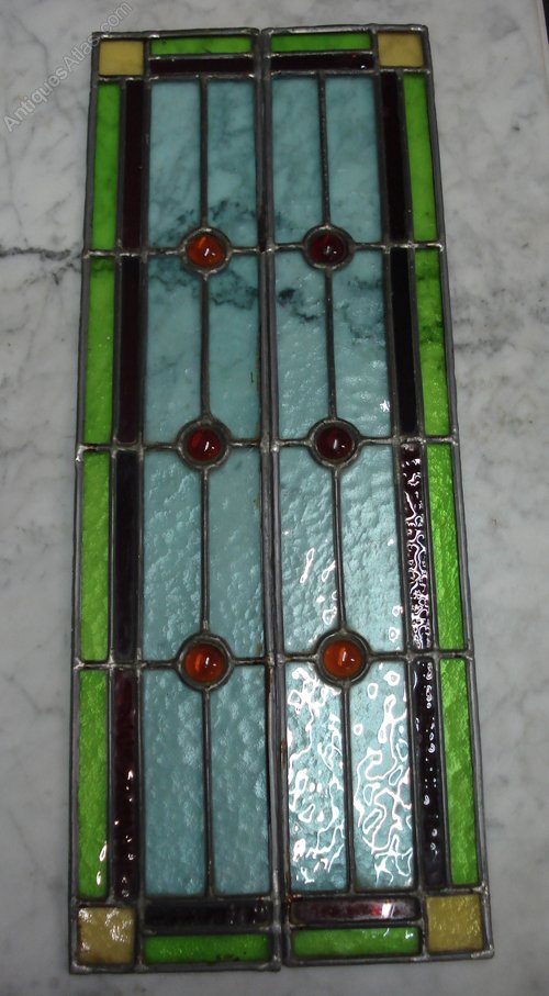 Antiques Atlas - Pair Of Stained Glass Panels as109a2816 / 6506A