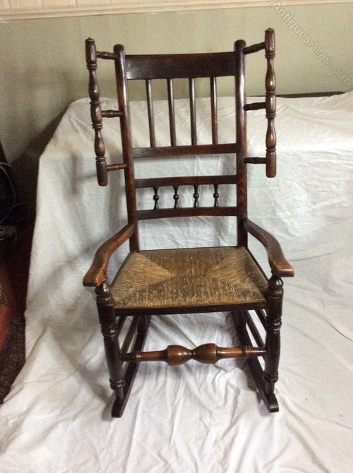 Mid 19th Century Spindle Back Rocking Chair as602a076 - Antiques Atlas