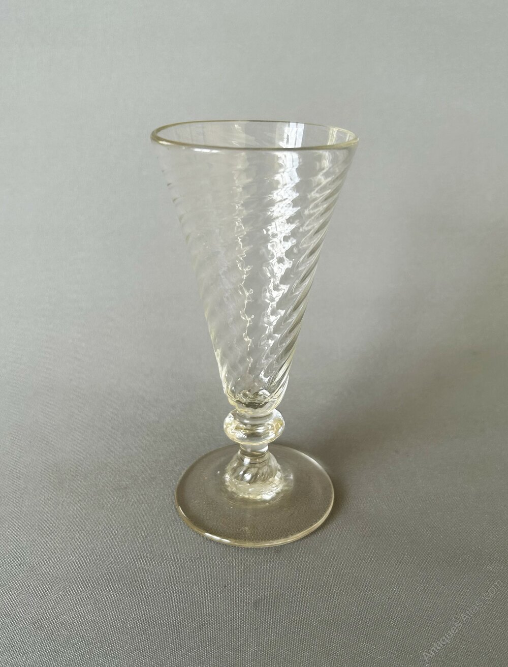 Antiques Atlas - A Superb Georgian Wrythen Dwarf Ale Glass as1217a072 / JMS