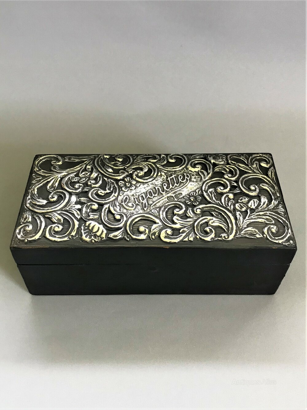 Antiques Atlas - An Edwardian Silver Embossed Table Cigarette Box ...