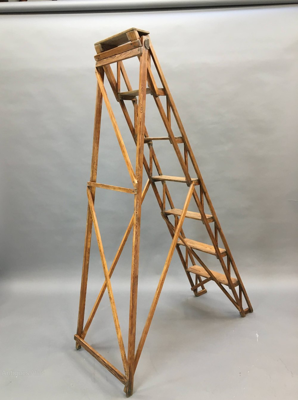 Early C20th Hatherley Step Ladder as778a548 - Antiques Atlas