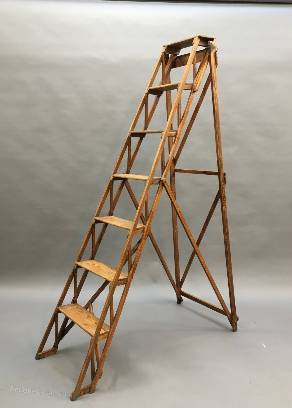 Early C20th Hatherley Step Ladder as778a548 - Antiques Atlas