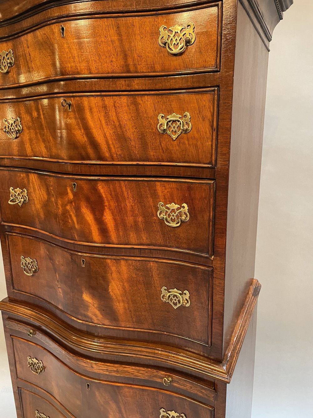 George III Revival Narrow Chest On Chest Of Drawers - Antiques Atlas