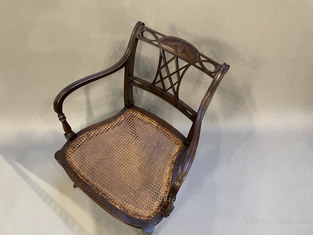 Sheraton Design Elbow Chair - Antiques Atlas