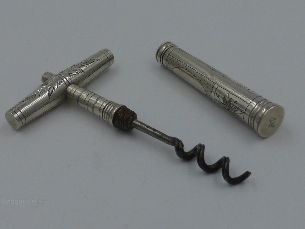 Antiques Atlas - Antique George III Silver Travel Corkscrew as911a053 / 53