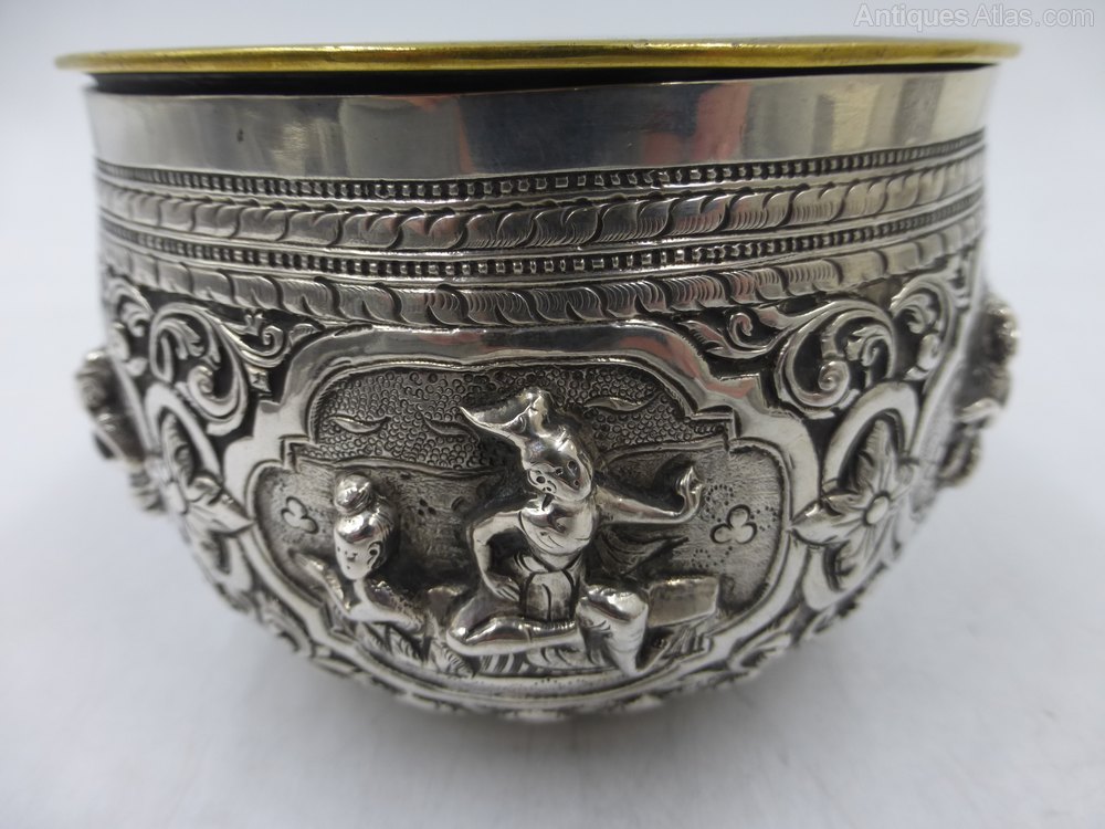 Antiques Atlas - Antique Indian Silver Bowl Circa 1900