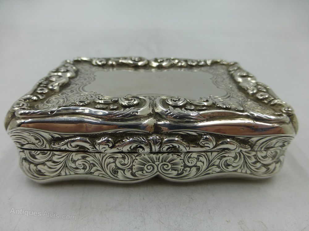 Antiques Atlas - Antique Silver Table Snuff Box Birmingham 1851