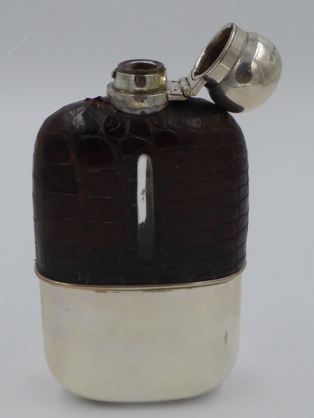 Antiques Atlas - Antique Victorian Silver Hip Flask. Sheffield 1900