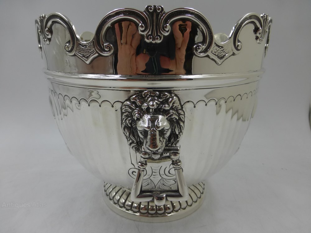 Antiques Atlas - Good Monteith Style Silver Rose Bowl, London 1902