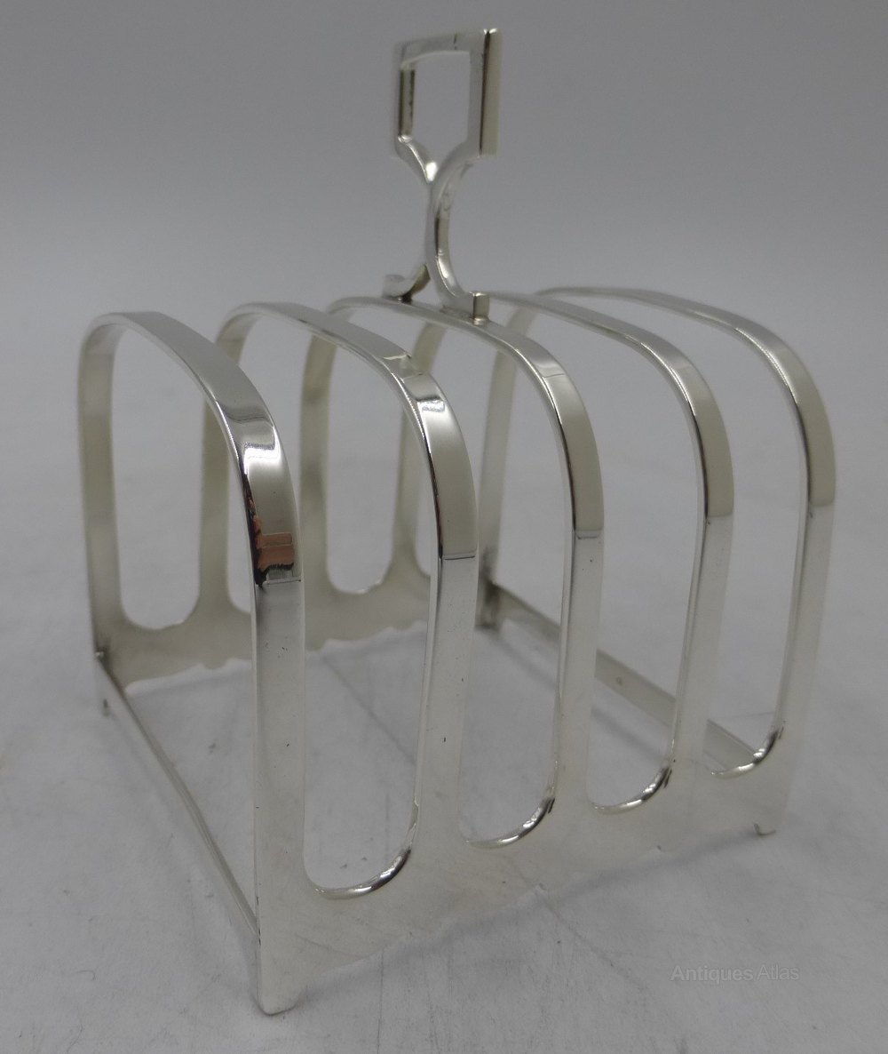 Antiques Atlas - Silver Toast Rack Birmingham 1929