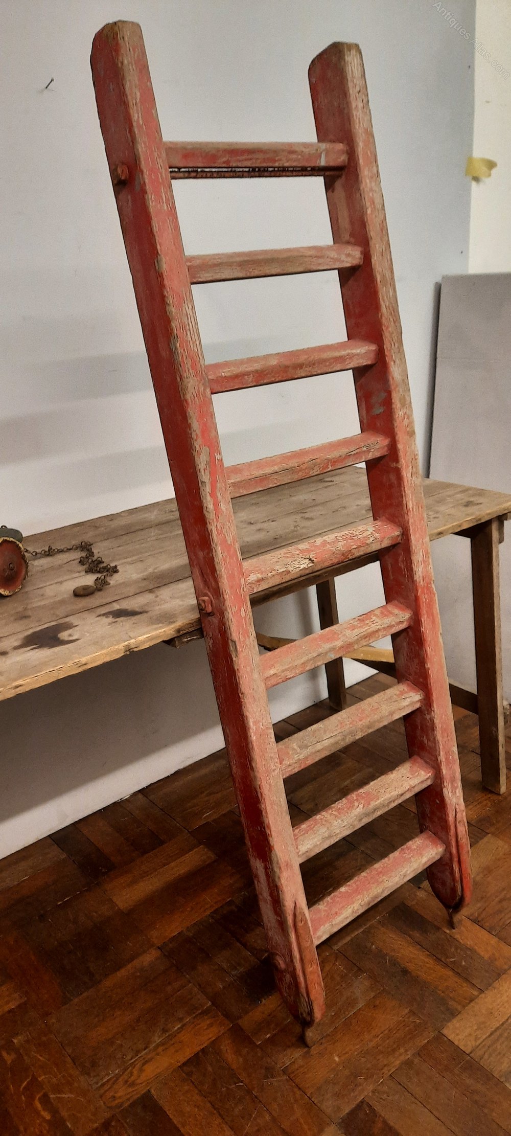 1930s Heavy Painted Ladder - Antiques Atlas