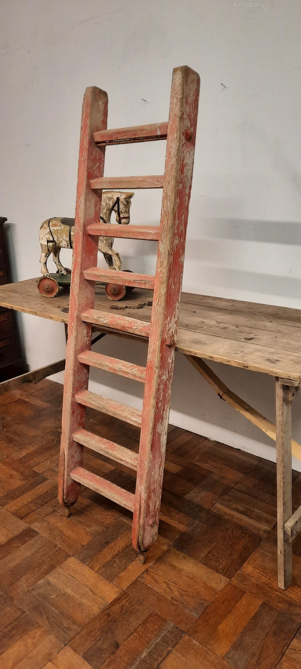 1930s Heavy Painted Ladder - Antiques Atlas