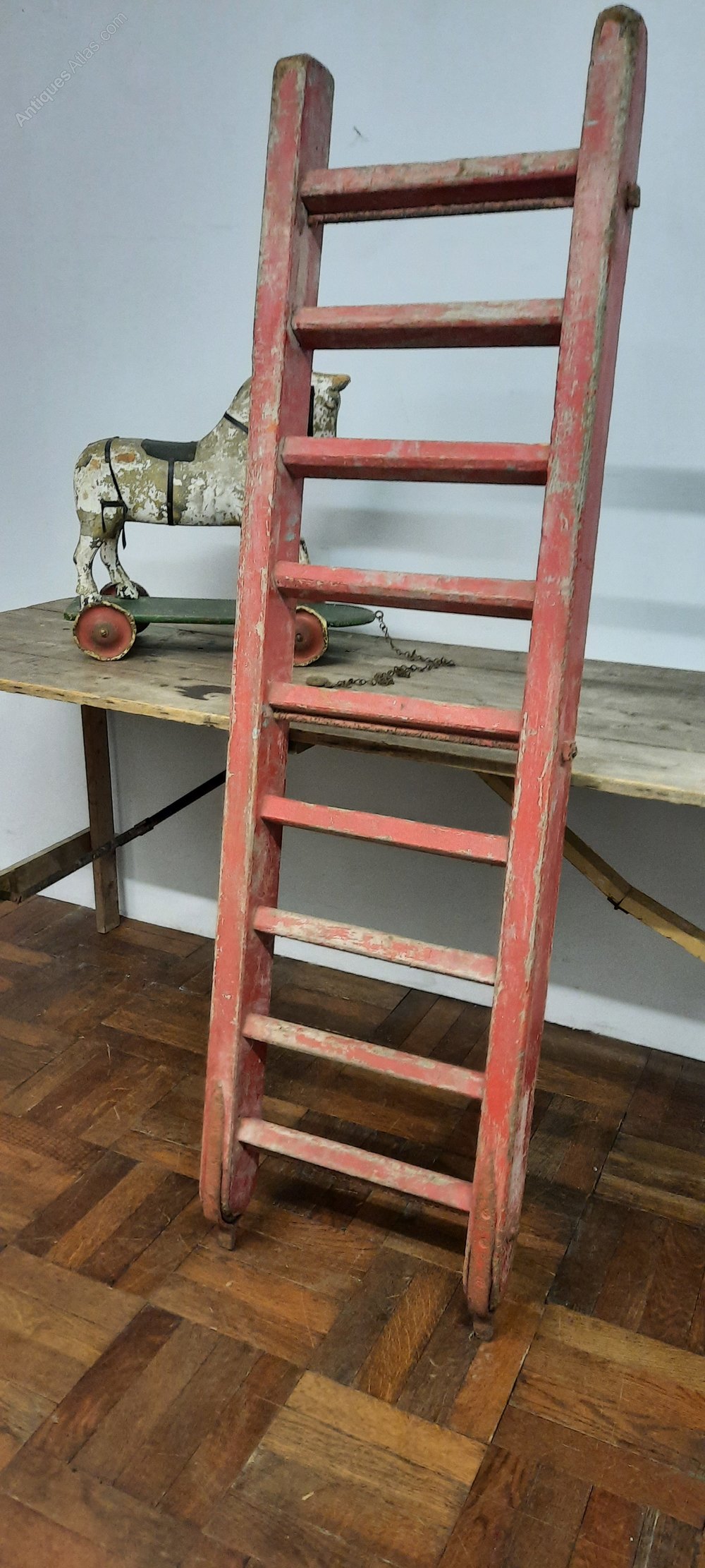 1930s Heavy Painted Ladder - Antiques Atlas