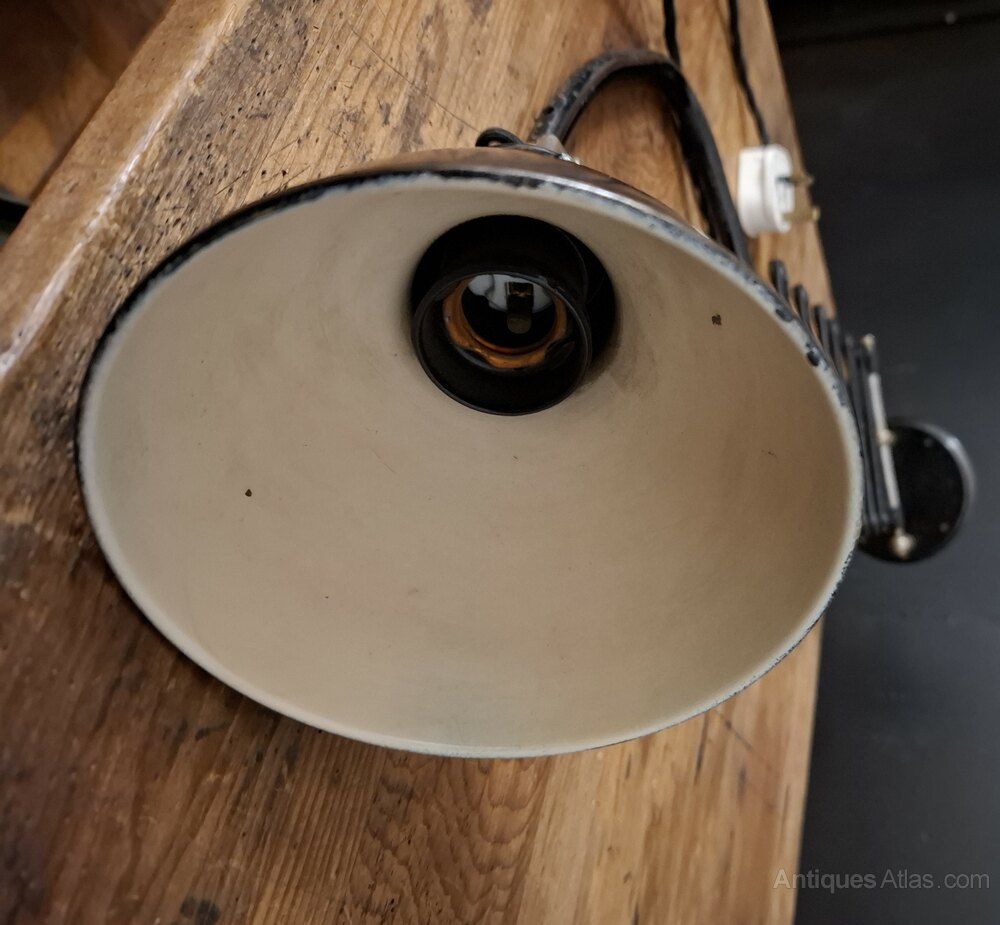 Antiques Atlas - Vintage Industrial Extendable Steel Wall Light as488a991