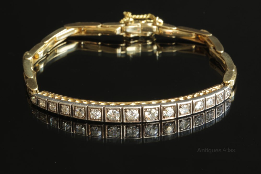 Antiques Atlas - Diamond Set Edwardian Bracelet