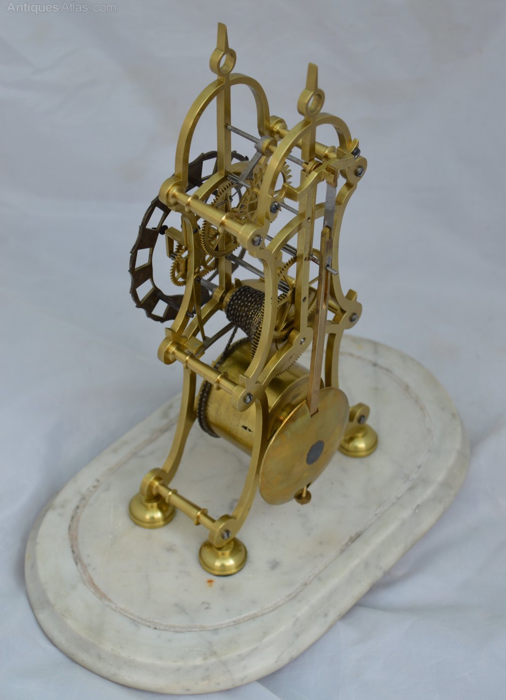 Antiques Atlas - Victorian 6 Spoke Skeleton Clock