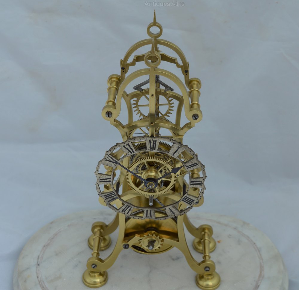 Antiques Atlas - Victorian 6 Spoke Skeleton Clock
