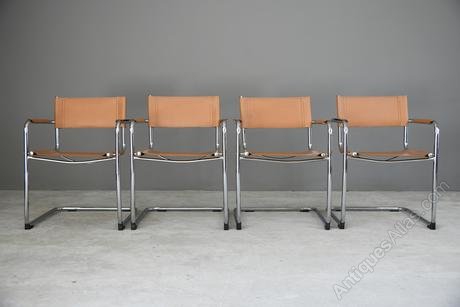 Antiques Atlas - 4 X S34 Mart Stam Style Cantilever Dining Chairs