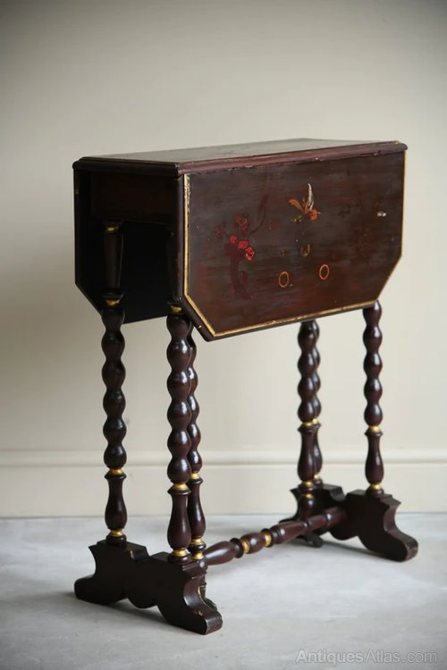 Antique Drop Leaf Side Table. - Antiques Atlas