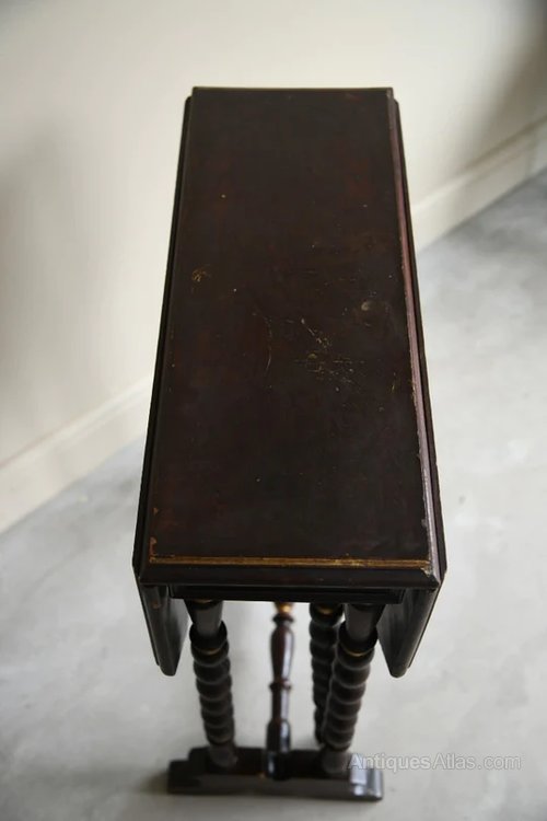 Antique Drop Leaf Side Table. - Antiques Atlas