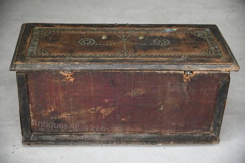 Arab Teak & Brass Bound Chest - Antiques Atlas