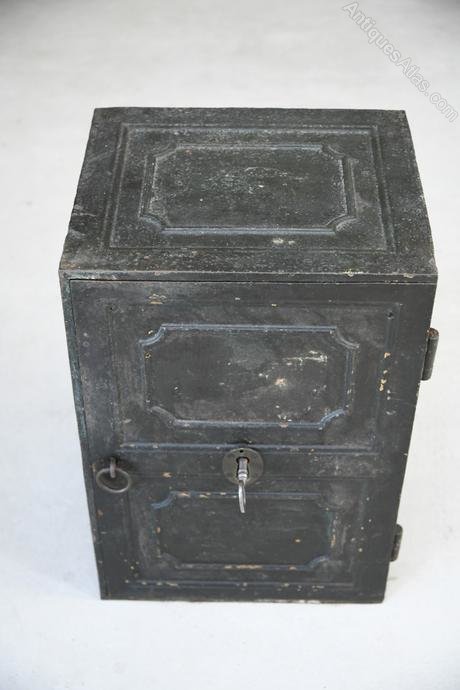 Antiques Atlas - Antique Black Metal Safe