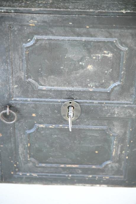 Antiques Atlas - Antique Black Metal Safe
