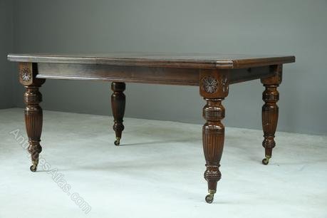 Antique Walnut Square Dining Table - Antiques Atlas
