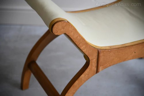 Antiques Atlas - Birds Eye Maple X Frame Stool