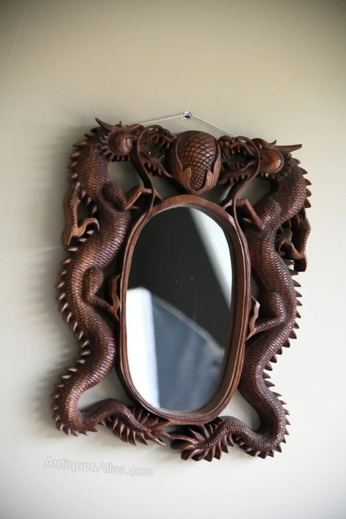 Antiques Atlas - CARVED EASTERN WALL MIRROR