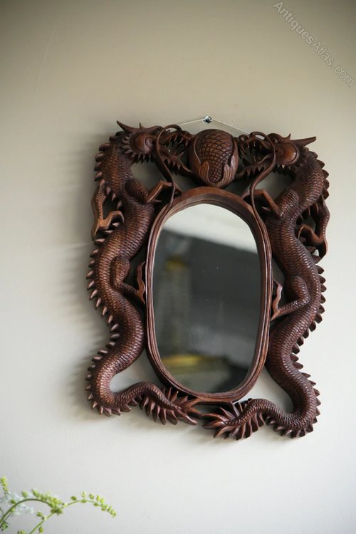 Antiques Atlas - CARVED EASTERN WALL MIRROR