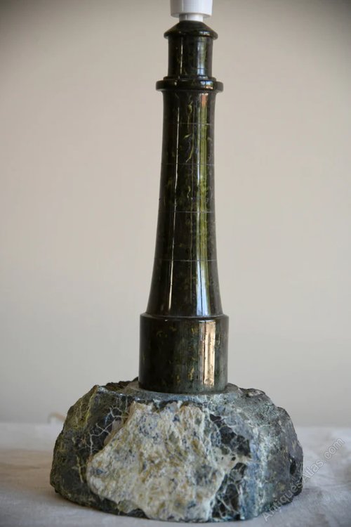 Antiques Atlas - CORNISH SERPENTINE LAMP
