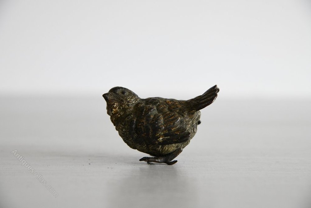 Antiques Atlas - Cold Painted Bronze Bird