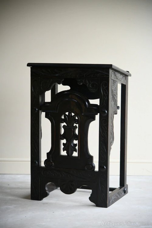 Ebonised Oak Reading Lectern - Antiques Atlas