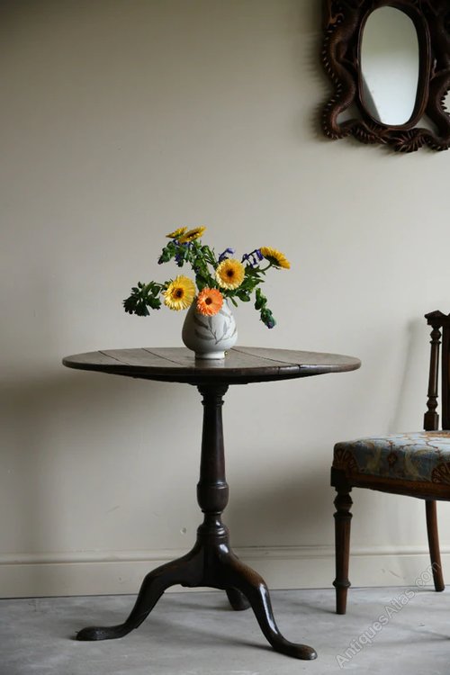 GEORGIAN OAK SUPPER TABLE - Antiques Atlas