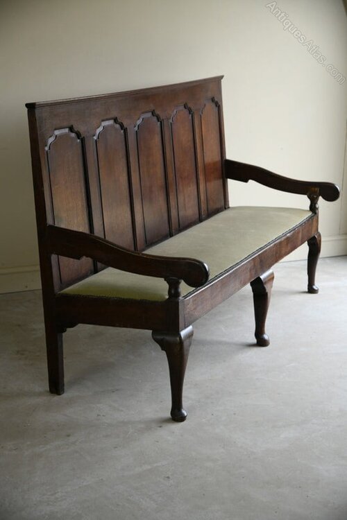 Georgian Oak Settle as818a4314 / 6342276 - Antiques Atlas